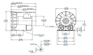 เครื่องดูด-เป่าอากาศแบบริงโบลเวอร์ GAST รุ่น R5 Series - INDUSTRYPRO