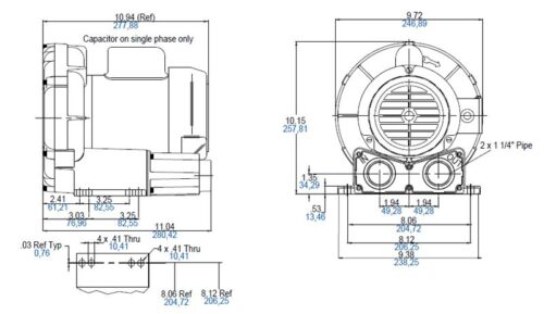 เครื่องดูด-เป่าอากาศแบบริงโบลเวอร์ GAST รุ่น R3 Series - INDUSTRYPRO